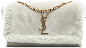 Saint Laurent Hobo Bags - Medium Shearling Monogram Kate Reversible Shoulder - Gr. unisize - in Grau - f&uuml;r Damen