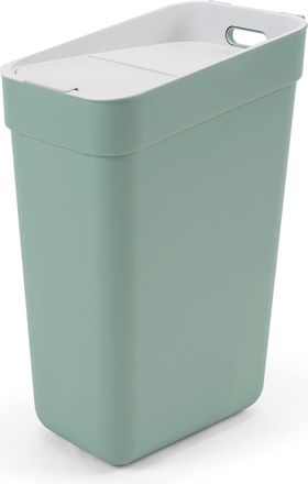 Curver Ready to Collect 100% recyceltes 30-Liter-Küchenzubehör, Recycling-Mülleimer, Deckel mit Deckel, Grün/Hellgrau