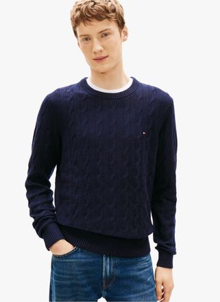 Tommy Hilfiger Pull col rond en laine m&eacute;lang&eacute;e