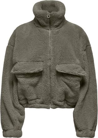 Only Pl&uuml;schjacke ONLANNA CONTACT LIFE SOL JACKET CC OTW mit aufgesetzten Taschen, weiche Pl&uuml;schqualit&auml;t