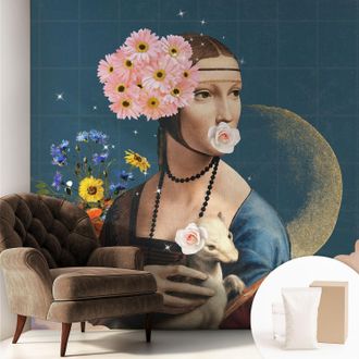 Tulup Carta Da Parati Non Tessuto - Di Alta Qualit&agrave; Per Il Soggiorno La Cucina - Tendenze Moderne - Vlies Ecologico Eleganza Floreale 250x250 Cm