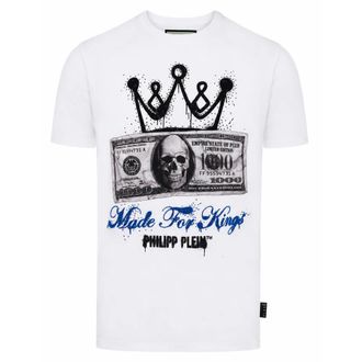 Philipp Plein T-Shirt Rundhalsausschnitt Kurzarm - - Tops - Herren - Wei&szlig; - 4XL