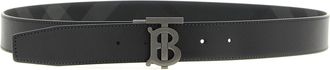 Burberry Reversible TB Monogram Belt - Black