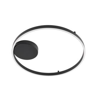 Lucande LED Smart Home Deckenlampe Moise dimmbar mit Leselampe (Modern) in Schwarz aus Aluminium (1 flammig,) - Deckenleuchte Lampe Wohnzimmerleuchte