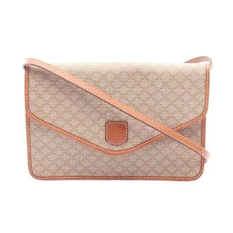Celine Pre-owned Sac bandouli&egrave;re Macadam en toile enduite PVC et cuir - Femme - Pre-owned - Beige - Taille: ONE Size