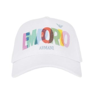 Emporio Armani Wei&szlig;e H&uuml;te & Beanies Stilvoll - - Accessories - Damen - Wei&szlig; - ONE SIZE