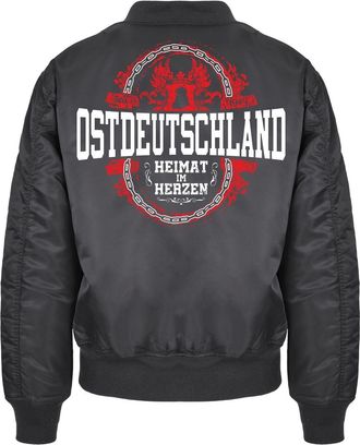 Spass Kostet Herren M&auml;nner Bomberjacke DDR IFA Ostdeutschland Heimat im Herzen unser Osten