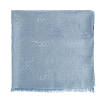 Ferragamo Gancini Jacquard Lurex-Garn-Schal - - Accessories - Damen - Blau - ONE SIZE
