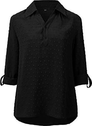 Generic 2026 Vestes pour femmes, automne et hiver, chemise &agrave; manches longues en laine jacquard, veste ample d&eacute;contract&eacute;e, Noir, S