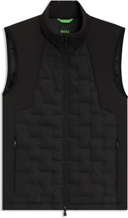 BOSS Hommes V T-Down Vest Doudoune sans manches en duvet à motif logoté appliqué
