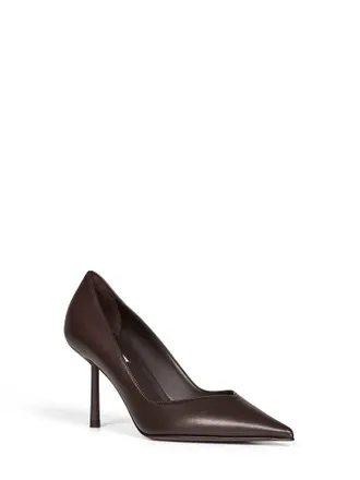Le Silla Womens Pumps Vivienne Sacher Brown Lambskin High Heel Shoes