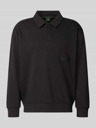 HUGO BOSS Relaxed Fit Sweatshirt aus Baumwoll-Mix Modell SW_Placket Polo