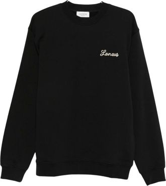 Laneus Homme, Sweatshirts et sweats &agrave; capuche, Noir, Taille: M SweaT-shirt ras du cou avec logo brod&eacute;
