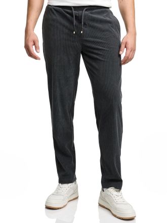 Indicode Herren INNemoto Pants Cord-Hose mit elastischem Komfortbund | Herrenhose Chinohose f&uuml;r M&auml;nner Raven, L