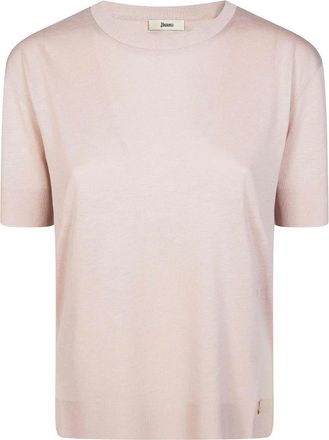 Herno Femme, Pulls, Rose, Taille: 38 FR T-Shirt Bordi Continui