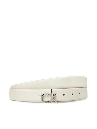 Calvin Klein Dameng&uuml;rtel Ck Buckle Belt 3.0_Smooth K60K613156 Wei&szlig;