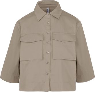 Bomboogie Femme, Blouses et Chemises, Beige, Taille: 42 FR Chemise &agrave; Manches Courtes