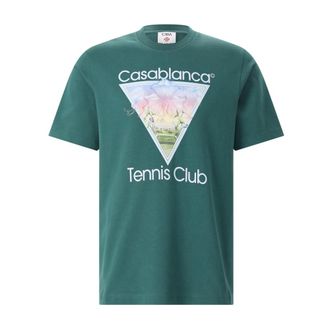Casablanca Homme, Tops, Vert, Taille: XL T-shirt &agrave; manches courtes
