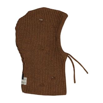 Maison Margiela Braune Wollsturmhaube mit einzigartigem Design - - Accessories - Damen - Braun - S