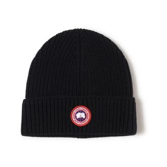 Canada Goose Bonnet c&ocirc;tel&eacute; en laine m&eacute;rinos - Homme - Accessoires - Noir - Taille: ONE Size