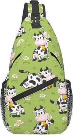Generic Marguerite &Agrave; Clochette De Vache Dr&ocirc;le Sac &Agrave; Dos Bandouli&egrave;re L&eacute;ger Sacs &Agrave; Dos Antivol Sac Poitrine Pour Voyage Excursion Cyclisme