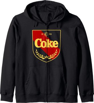 Coca Cola Ware Coke 1886 Shield Team Varsity Style Logo Kapuzenjacke