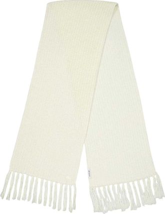 Lacoste Schal, gerippt (Wei&szlig;)