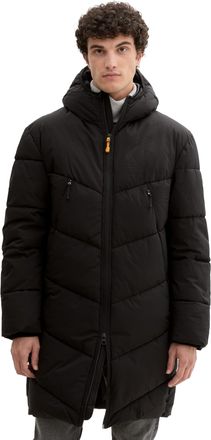 Tom Tailor Herren 1041777 Winter Puffer-Parka mit Kapuze, 29999-Black, XL