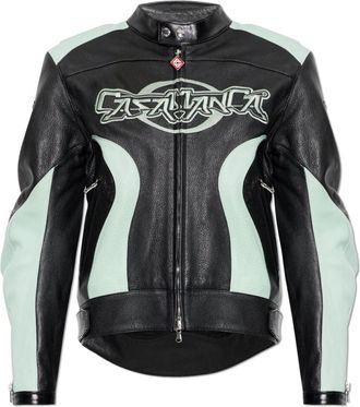 Casablanca Homme, Vestes, Noir, Taille: M Veste de motard en cuir
