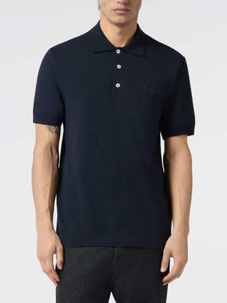 Billionaire Boys Club Polo &agrave; manches courtes en coton avec logo hexagonal et col c&ocirc;tel&eacute;