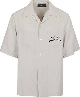 Amiri Homme, Chemises, Gris, Taille: M Chemise de Bowling Blanche Aw25