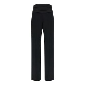 Ermanno Scervino Smoking-Hose aus Cady mit hohem Bund - - Trousers - Damen - Schwarzk - XS