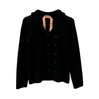 N&deg;21 Strickblazer - - Jackets - Damen - Schwarzk - XL