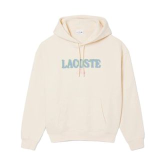 Lacoste Loose Fit Kapuzenpullover mit Stickerei - - Sweatshirts & Hoodies - Herren - Beige - XS