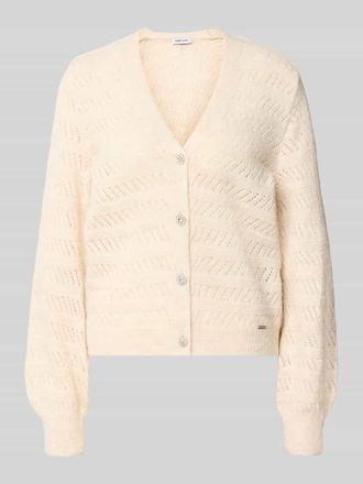 More & More Strickjacke mit V-Ausschnitt und Knopfleiste