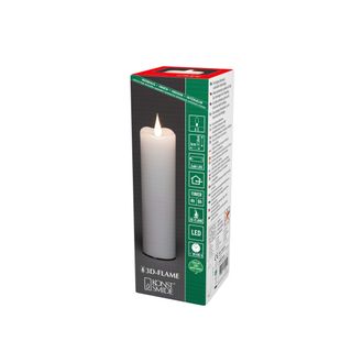 Konstsmide 1829-100 LED Echtwachskerze, Größe L, Weiß