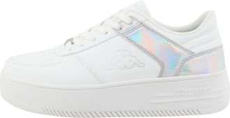 Kappa Damen 95K0402002 Sneaker, White-Silver, 38 EU