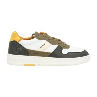 D.A.T.E. Court 2.0 White and Military Green Sneaker - - Shoes - Herren - Wei&szlig; - 40 EU