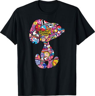 Peanuts Snoopy Silhoutte Muster T-Shirt