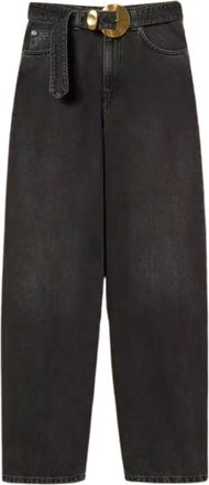 Twinset Femme, Jeans, Noir, Taille: W26 Jean Ballon en Denim Noir