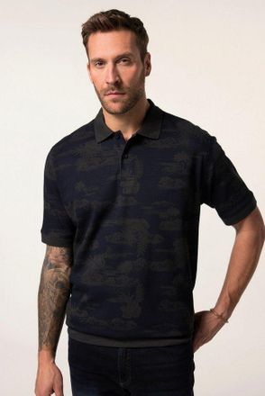 JP1880 Poloshirt Poloshirt Bauchfit Halbarm Piqu&eacute; Alloverprint