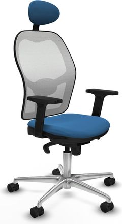 Piqueras y Crespo Chorquera B&uuml;rostuhl mit 2D-Armlehnen, h&ouml;henverstellbarer Lendenwirbelst&uuml;tze und festem Kopfteil, ausgestattet mit 5 Positionen und injiziertem Schaums