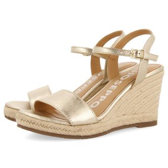 Gioseppo ZHEPE Damen Espadrilles Keilabsatz Sandalen Platin, 39 EU, Platinfarben, 39 EU