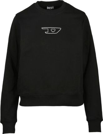 Diesel Femme, Sweatshirts et sweats &agrave; capuche, Noir, Taille: 38 FR Felpa