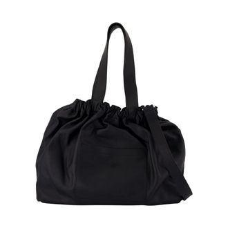 Sams&oslash;e & Sams&oslash;e Gepolsterte Leder-Crossbody-Tasche in Schwarz - - Bags - Damen - Schwarzk - ONE SIZE