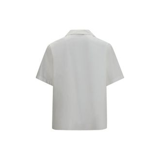 Valentino Mens White Cotton Shortsleeve Shirt