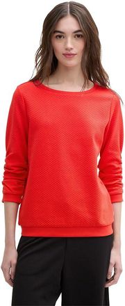 Tom Tailor Damen 1039979 Sweatshirt, 13745-Scarlet Red, 36