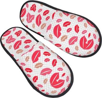 Generic &eacute;l&eacute;gant Pantoufles &agrave; Hiver empreinte des l&egrave;vres Pantoufles Maison L&eacute;g&egrave;re Chaussons dint&eacute;rieur pour Homme Femme Ext&eacute;rieur M