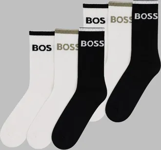 HUGO BOSS Mens Socks 3-Pack Multicolour Logo Cotton