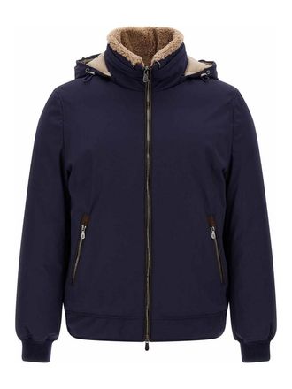 Brunello Cucinelli Blouson Rembourr&eacute; - Bleu